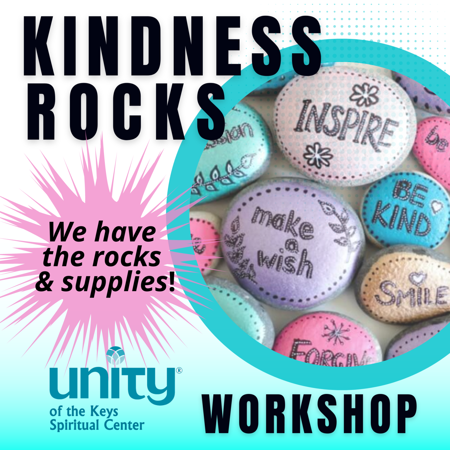 Kindness Rocks Workshop – Unity Church Key West Florida